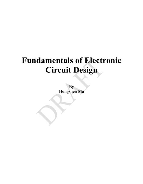 Fundamentals of Electronic Circuit Design - (MDP) Project