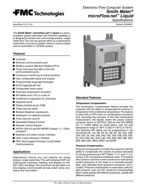 Smith MeterÂ® microFlow.netâ ¢ Liquid - Measurement Solutions ...