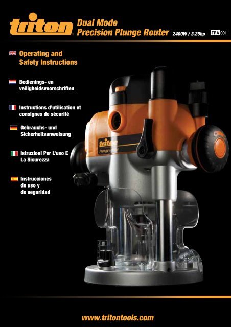 Dual Mode Precision Plunge Router - Triton Tools