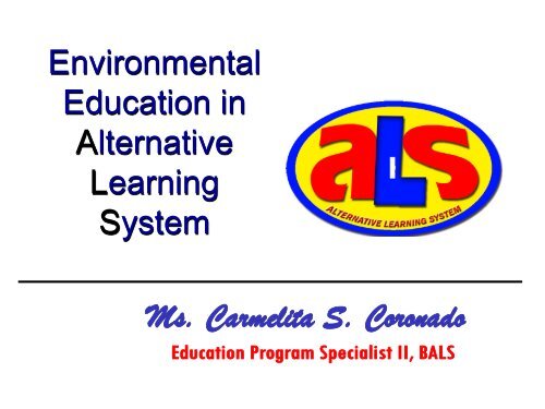 Environmental Education in Alternative Learning System by Ms ...