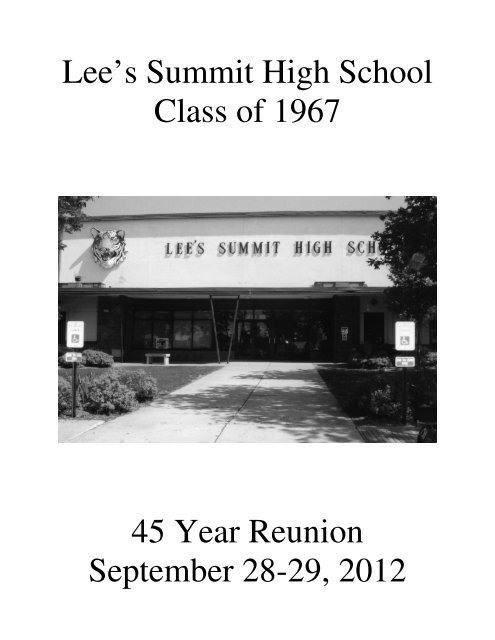Reunion Committee - Lee's Summit High School Class Of 1967 ...