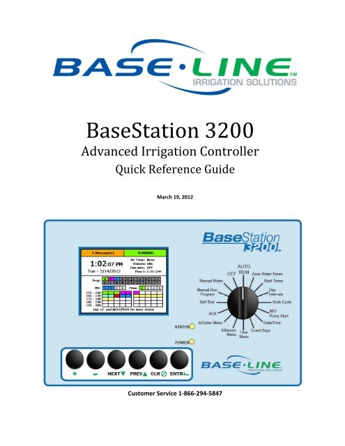 BaseStation 3200 Quick Reference â 11.7.5.15 ... - Baseline Systems