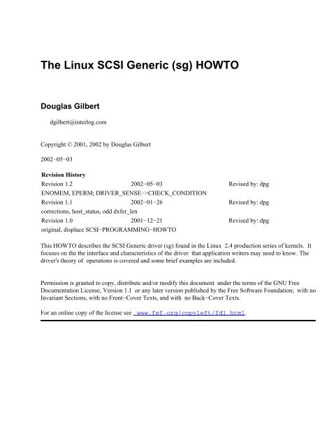 Sg Howto The Linux Documentation Project