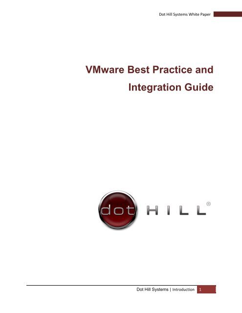 VMware Best Practice and Integration Guide - Dot Hill