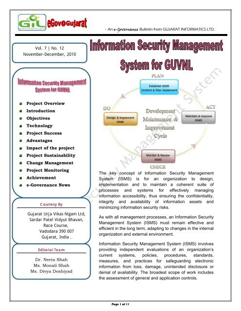 Information Security Management System - Gujarat Informatics Limited