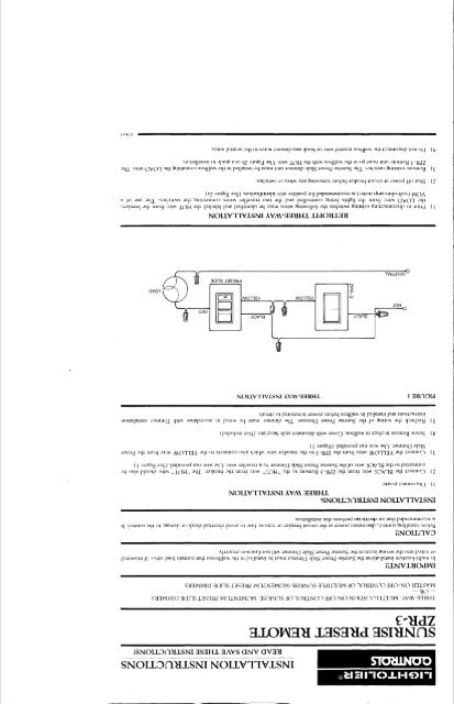 SUNRISE PRESET REMOTE