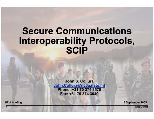 Secure Communications Interoperability Protocol Scip Hfia