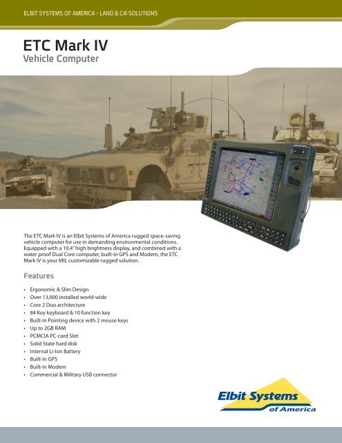 ETC Mark IV Data Sheet - Elbit Systems of America