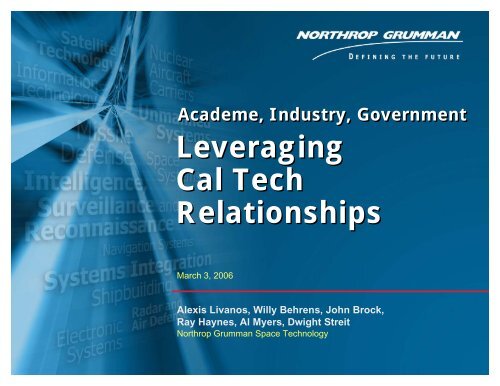 Dr. Ray Haynes - GALCIT :: Graduate Aerospace Laboratories ...