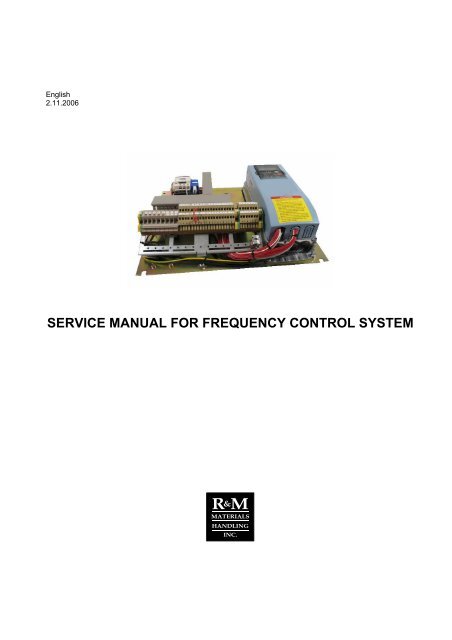 SERVICE MANUAL FOR FREQUENCY CONTROL SYSTEM