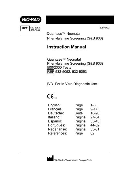 Instruction Manual - BIO-RAD
