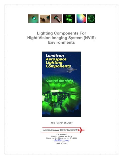 Lighting Components For Night Vision Imaging System (NVIS ...