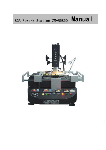 BGA Rework Station ZM-R5850 Manual - stacje lutownicze do BGA