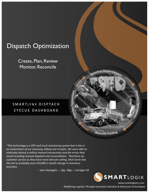 SMARTLogix SMARTLynx Dispatch-Eyecue Dashboard