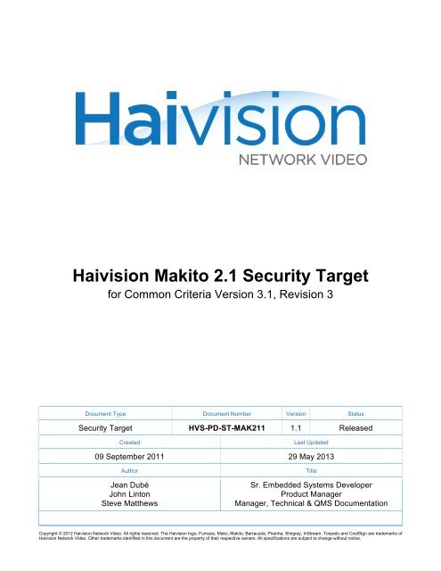 Security Target Common Criteria Evaluation And Validation Scheme