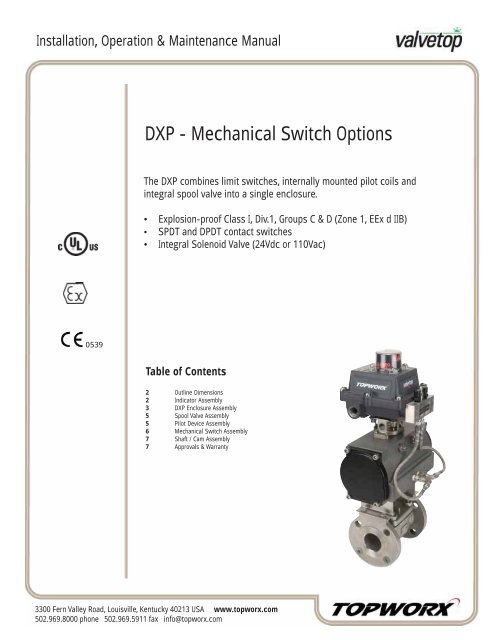 Topworx DXP - Mechanical IOM.pdf - Apex Distribution Inc.