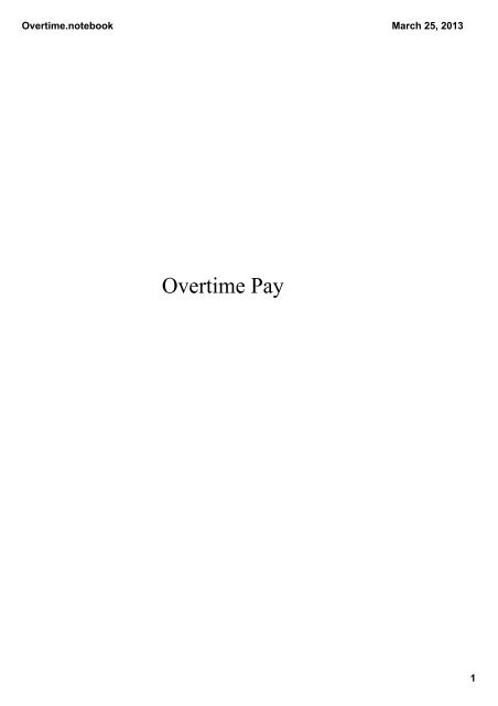 Overtime Pay - Grade 10 Math