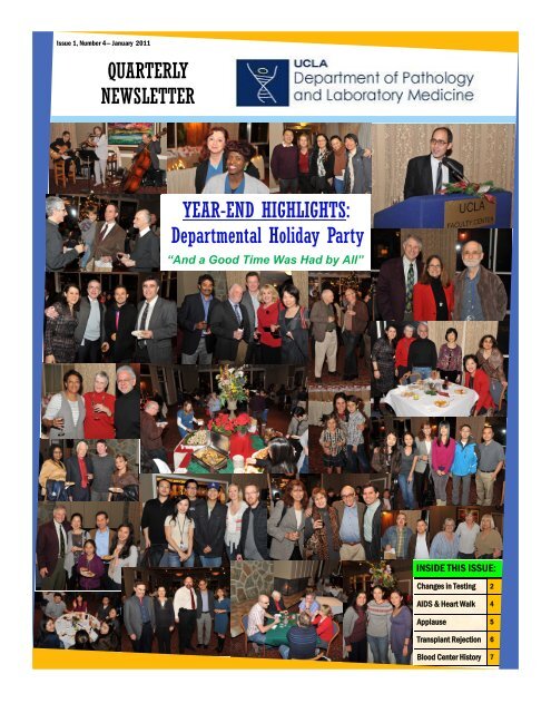 Spring 2011 - the UCLA Department of Pathology & Laboratory ...