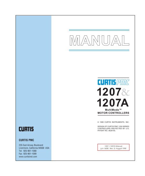 MANUAL - Curtis Instruments