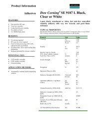 Dow Corning Technical Datasheet Template - Univar