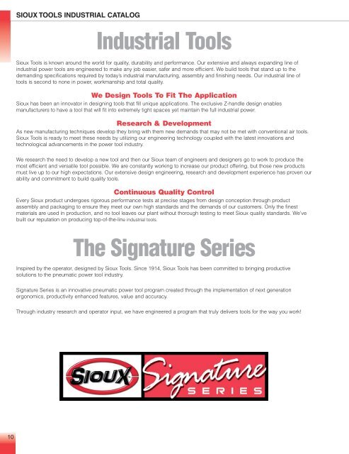 SIOUX TOOLS INDUSTRIAL CA