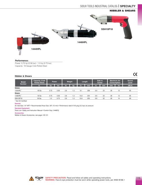 SIOUX TOOLS INDUSTRIAL CA