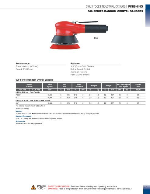 SIOUX TOOLS INDUSTRIAL CA