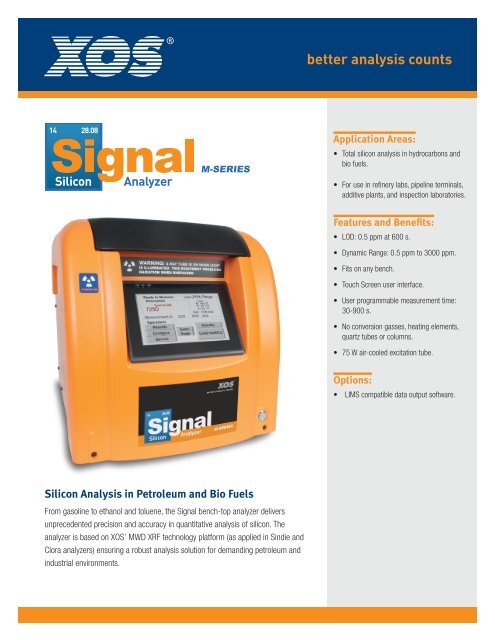 Signal M-Series Analyzer Brochure - XOS