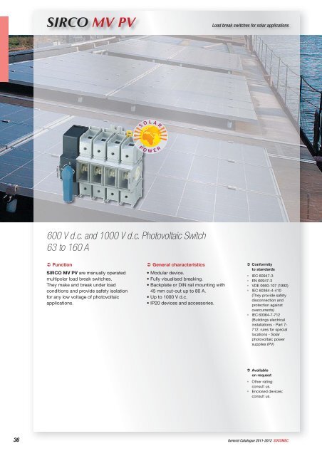 SIRCO MV PV Load break sw