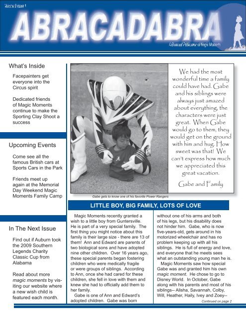 What's Inside In The Next Issue Upcoming Events ... - Magic Moments