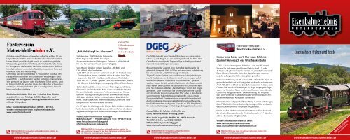 Immer eine Reise wert: Der neue Erlebnis- bahnhof Amorbach der ...