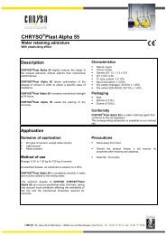 CHRYSO Plast Omega 132 - Chryso.com
