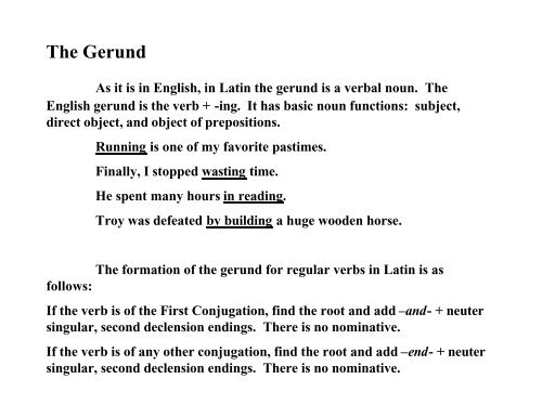 The Gerund