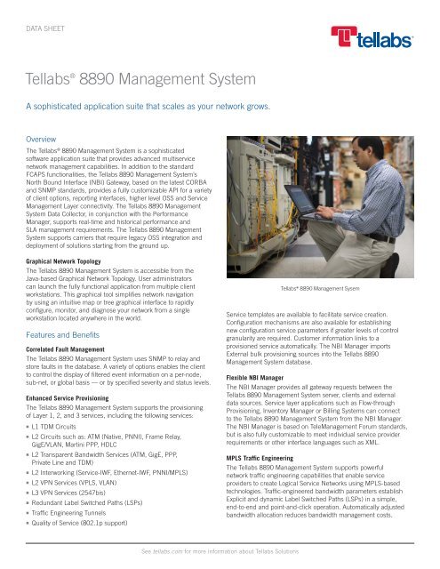 Tellabs 8890 Management System