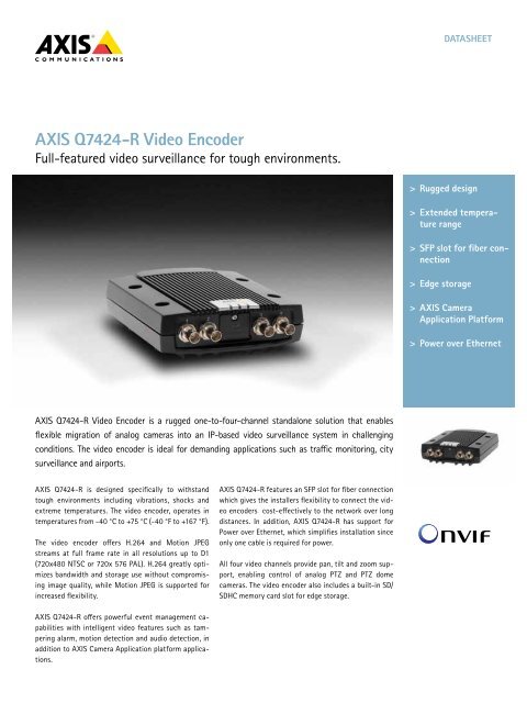 aXIs Q7424-R Video encoder