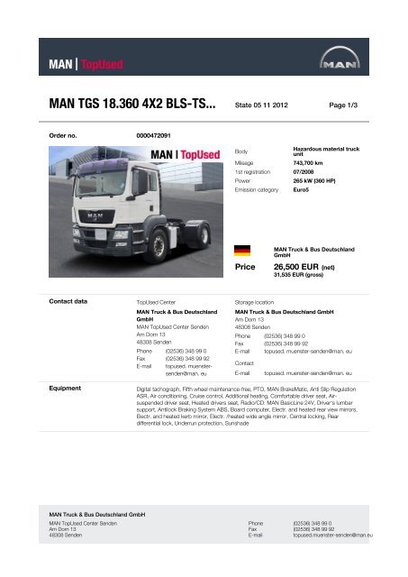 MAN TGS 18.360 4X2 BLS-TS... - MAN TopUsed