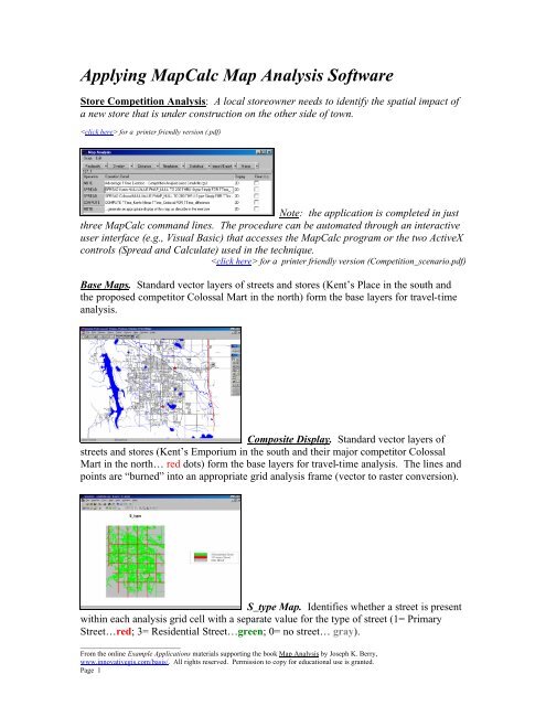 Applying MapCalc Map Analysis Software - Innovative GIS