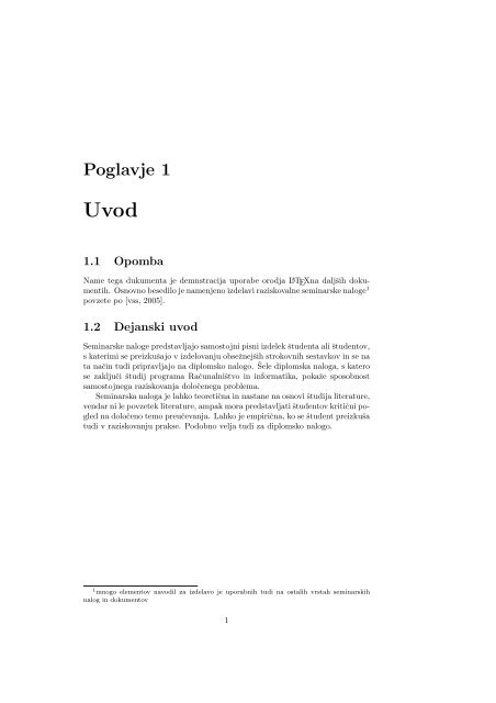 Poglavje 1 Uvod 1.1 Opomb