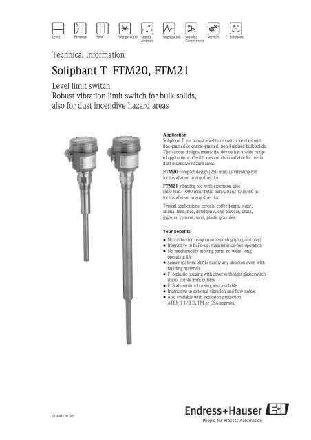 Soliphant T FTM20, FTM21 - F-static.com