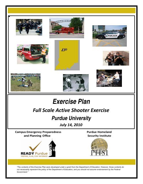 Full Scale Active Shooter Exercise Plan and Master Scenario Event ...