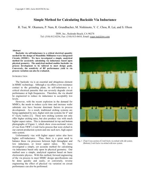 Simple Method for Calculating Backside Via Inductance