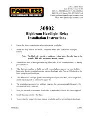 jamb tac five contact wireless connector ... - Painless Wiring