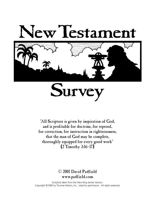 New Testament Survey - Study Guide - Church of Christ