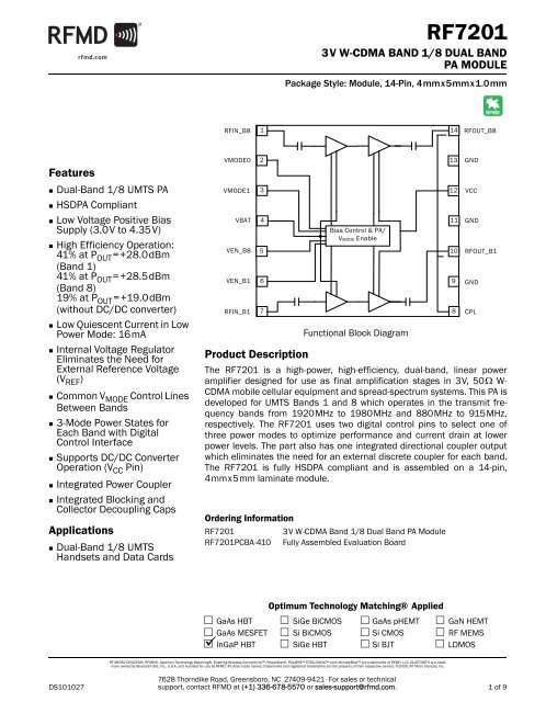 RF7201 - RF Micro Devices