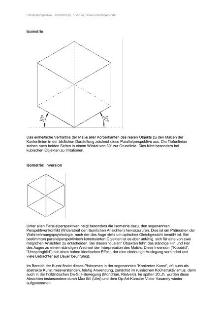 Isometrie Das einheitliche Verhältnis der Maße aller ... - Kunstbrowser
