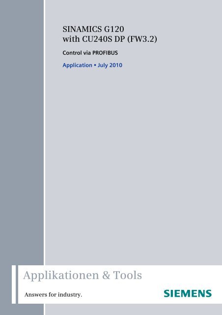 SINAMICS G120 with CU240S DP (FW3.2) - Teknika Otomasyon