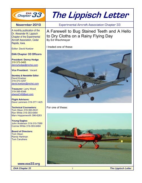 The Lippisch Letter - EAA Chapter 33