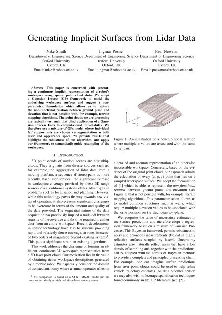 Generating Implicit Surfaces from Lidar Data - europa Generating Implicit Surfaces from Lidar Data - europa