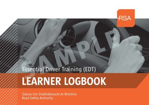 Sample EDT Learner Logbook - Road Safety Authority