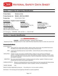 Material Safety Data Sheet - CRC Industries